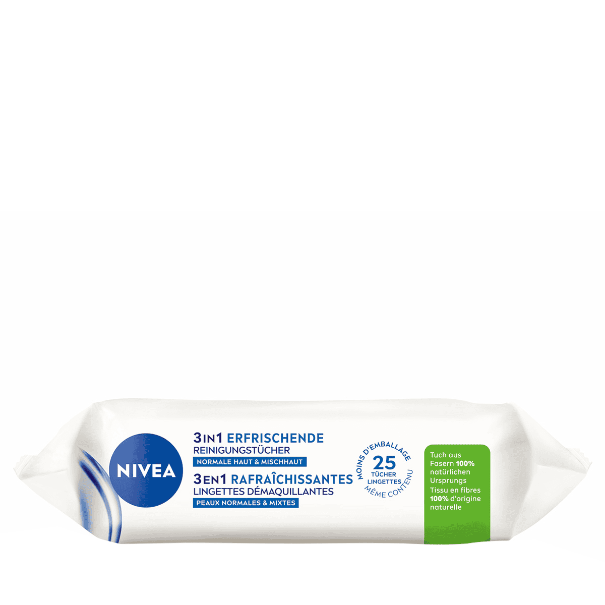 NIVEA 3in1 Refreshing Cleansing Wipes - 25 Pcs.