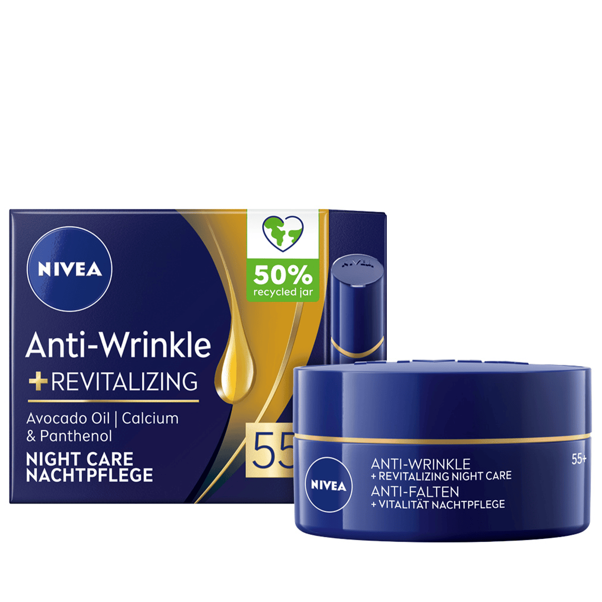 Nivea • Anti-Falten Nacht 55+ • haar-shop.ch
