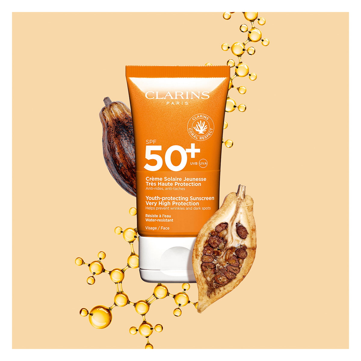 Clarins • Sonnenschutz-Creme für das Gesicht SPF 50+ • haar-shop.ch