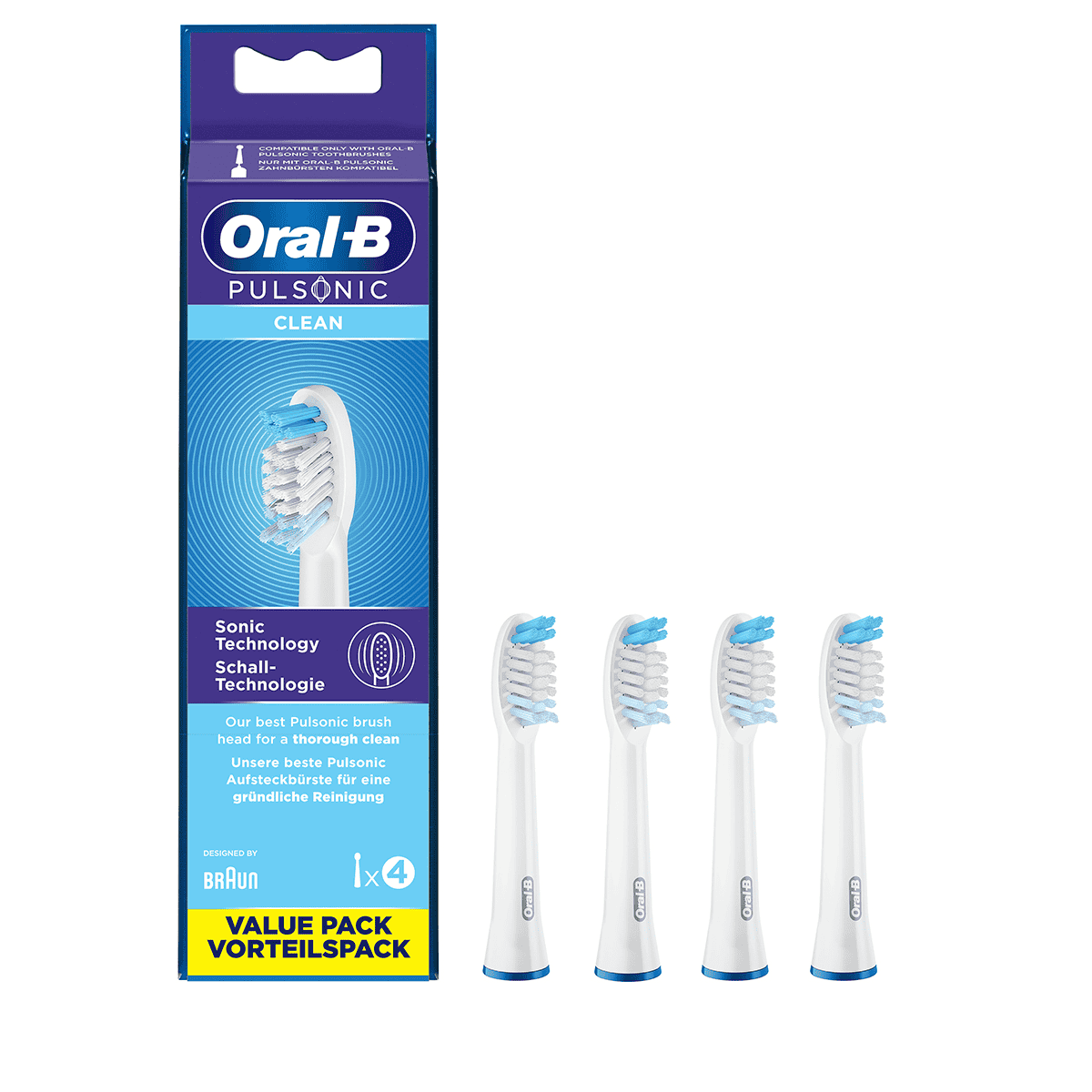 Oral-B Pulsonic Clean Aufsteckbürsten - 4 Stk. • haar-shop.ch