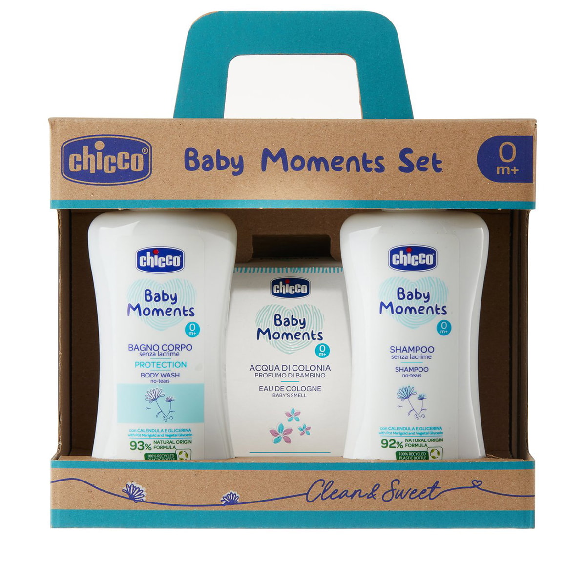 Chicco • Baby Moments Body-Wash, Shampoo & Eau de Cologne • haar-shop.ch