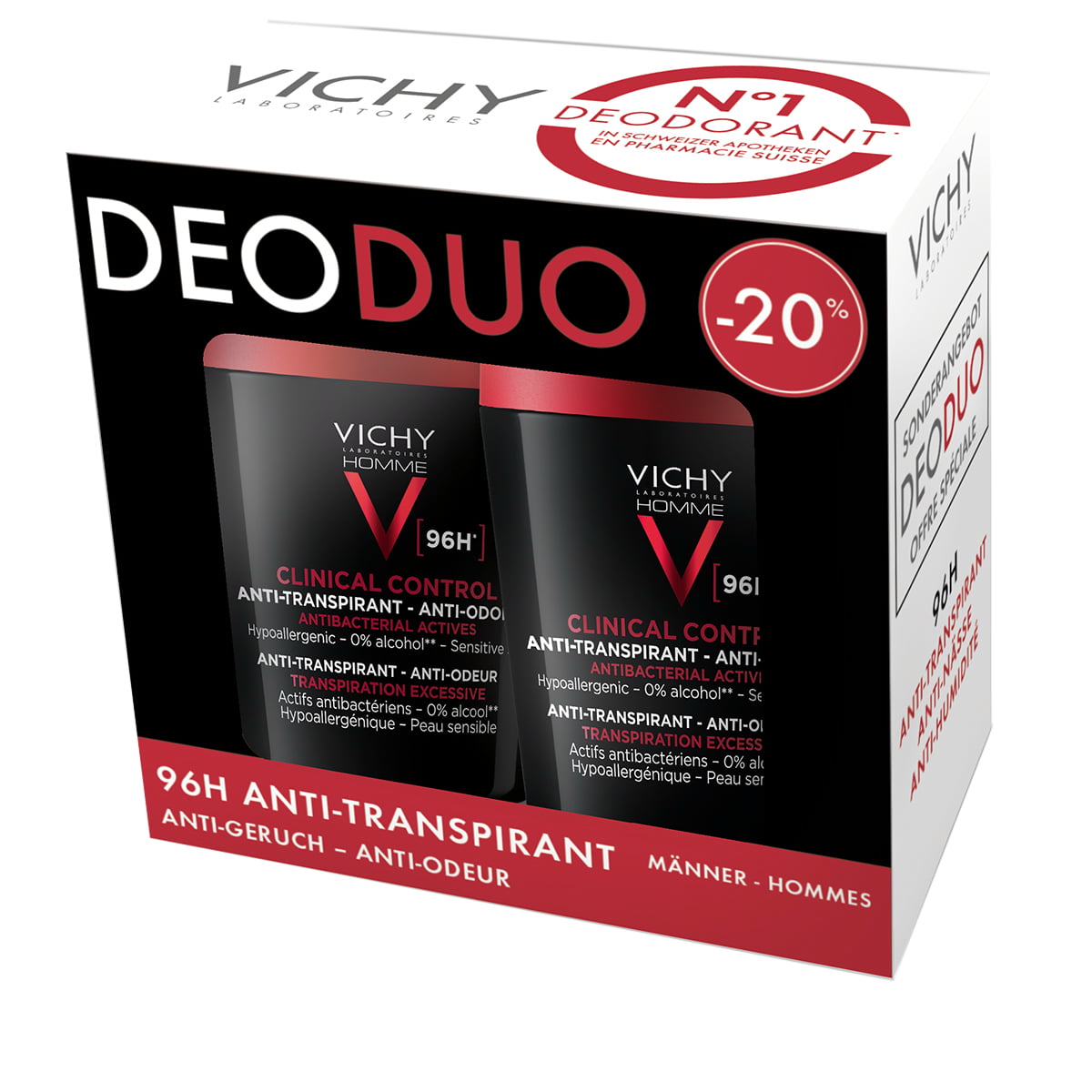 Vichy • Vichy Homme Clinical Control 96h Duo • haar-shop.ch