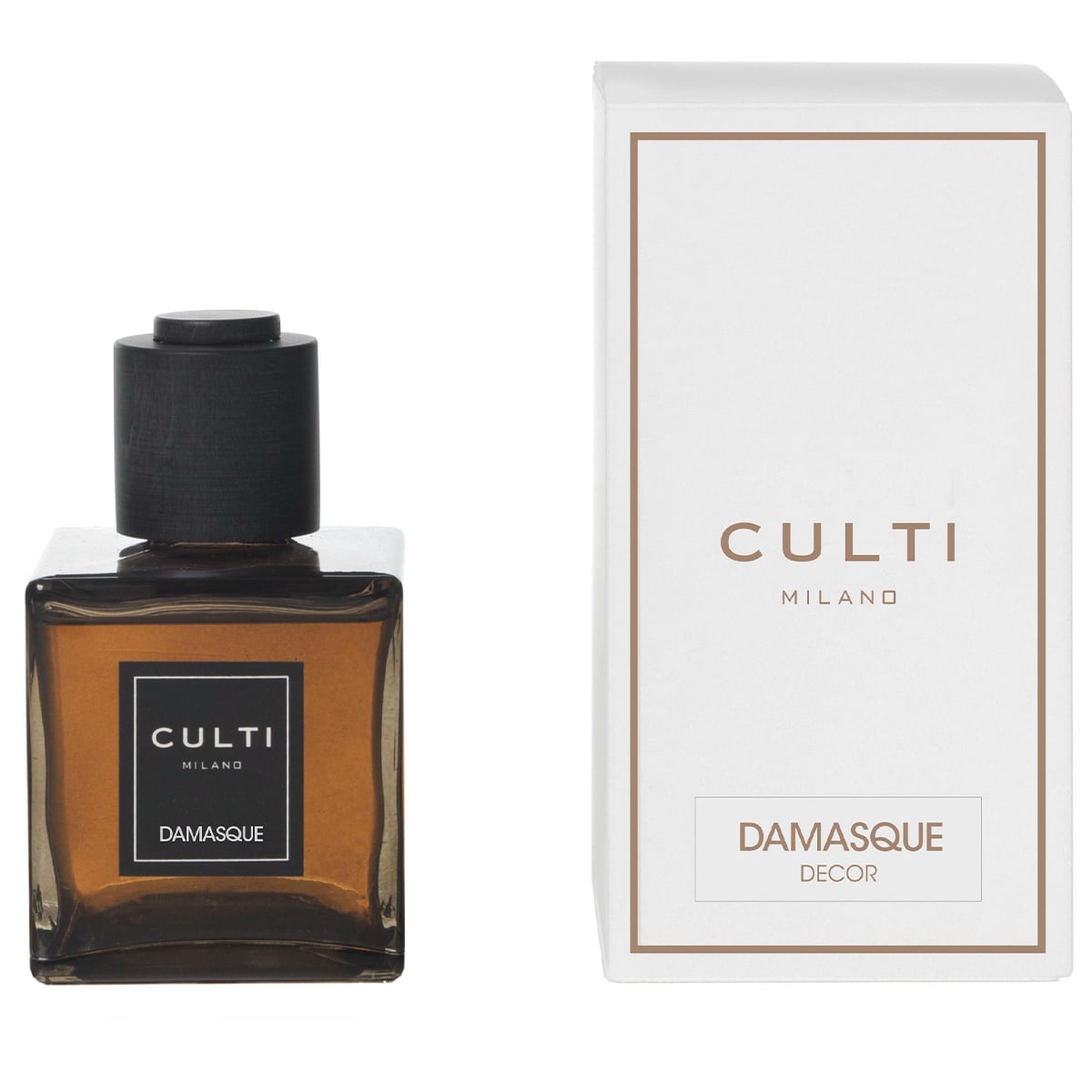 Culti Decor Diffuser Damasque • Square Glass Bottle • haar-shop.ch