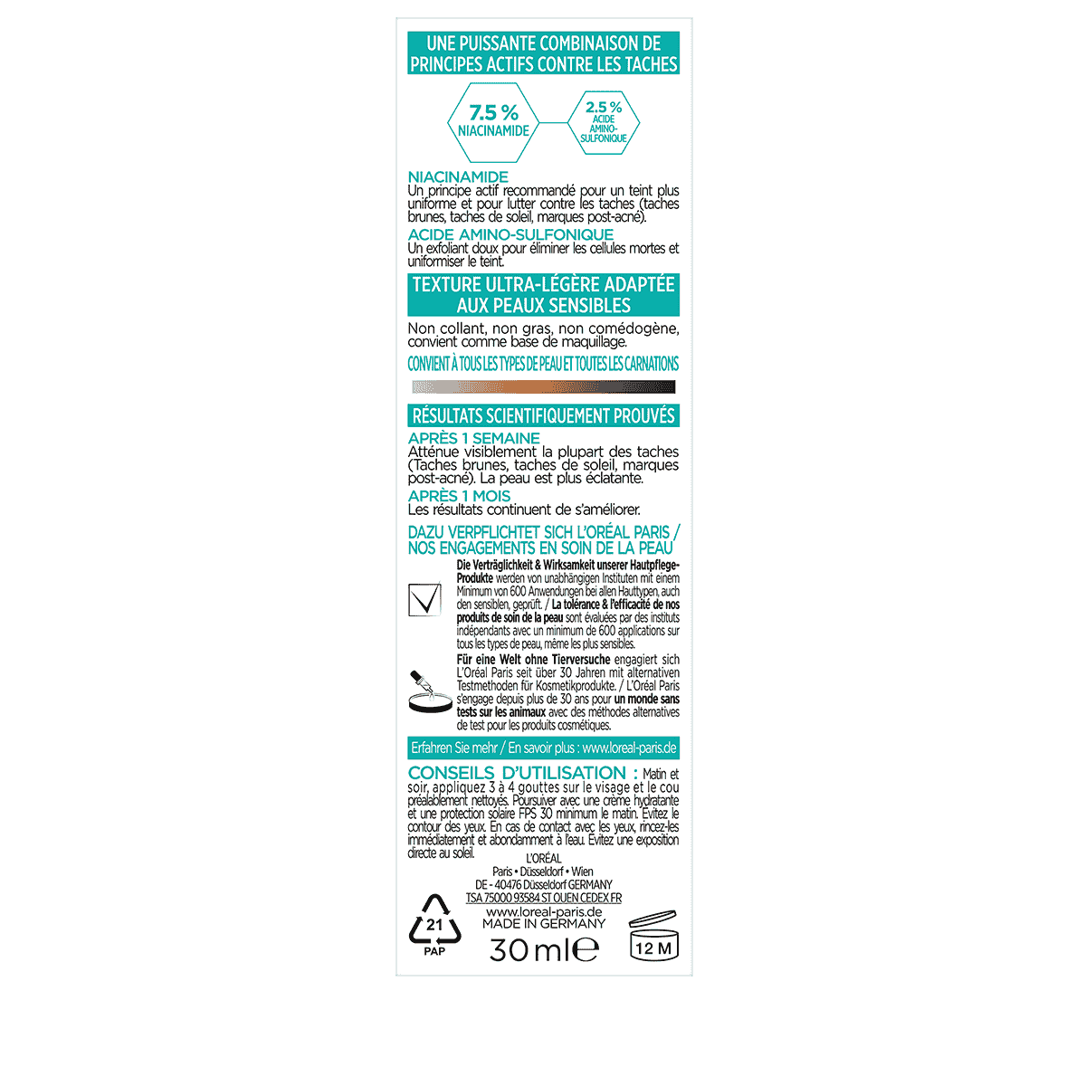 Garnier • Dark Spot Niacinamid Serum • Bright Reveal • haar-shop.ch