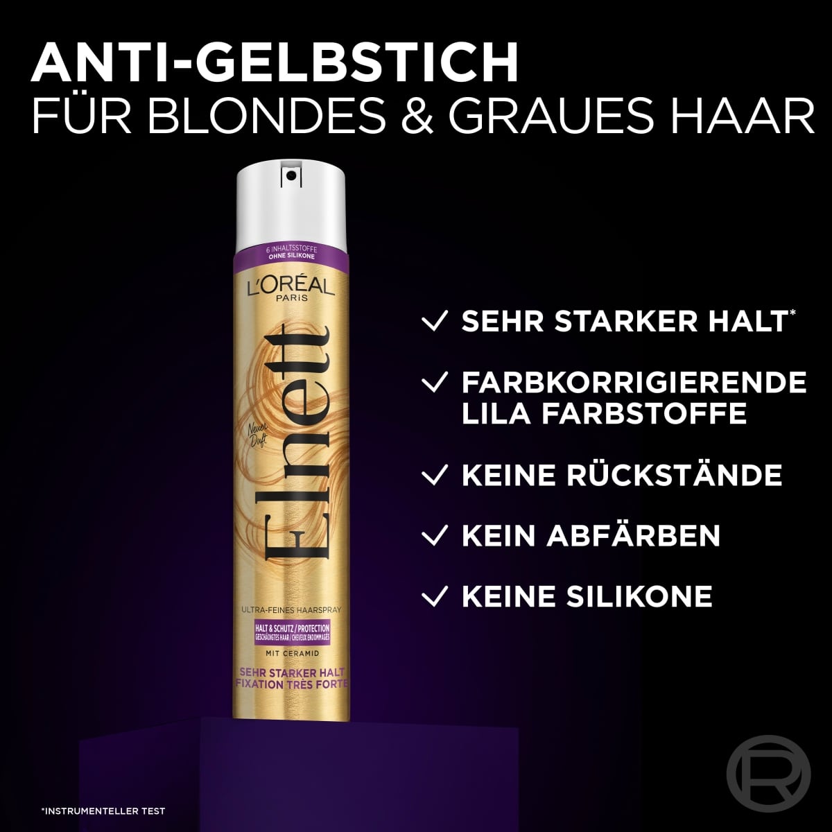 L'Oréal Paris Elnett Haarspray • Ultra-Feines Anti-Gelbstich