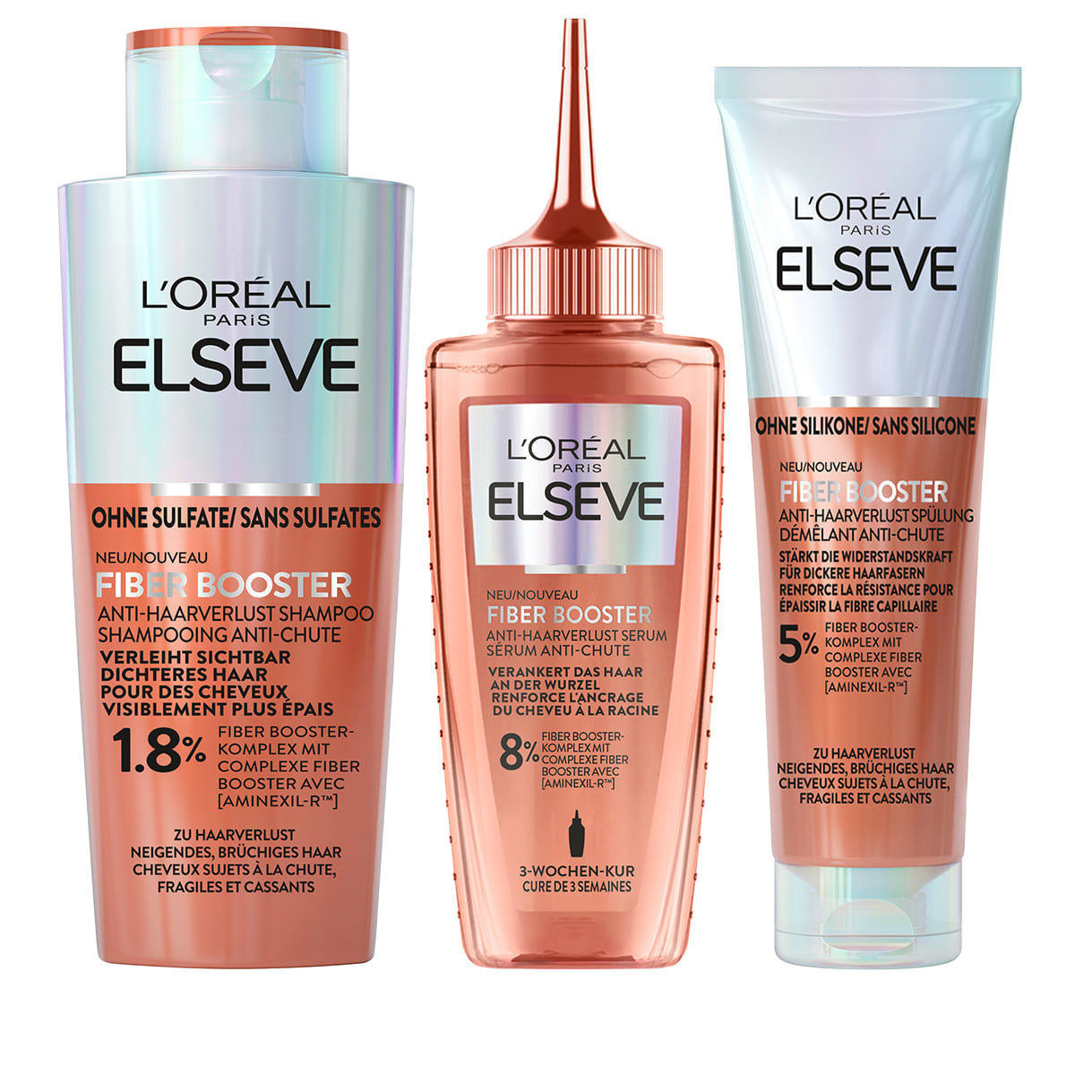 L'Oréal Paris • Elseve Fiber Booster Set gegen Haarausfall