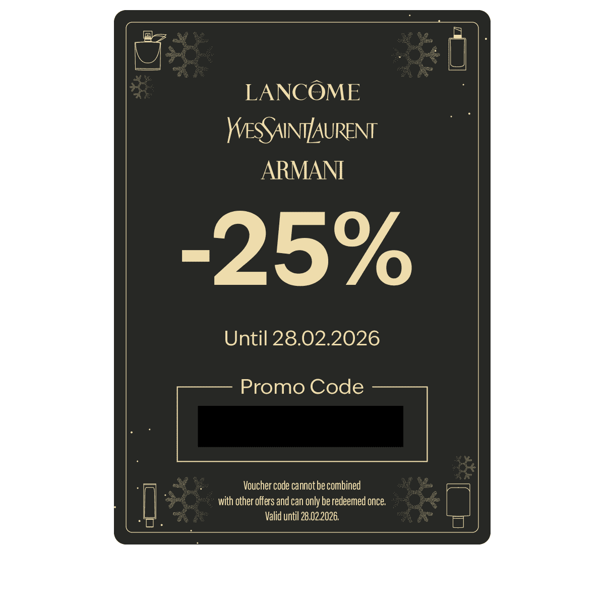 Lancôme, YSL, Armani • Carte-coupon Ticket Argent (GWP) • haar-shop.ch