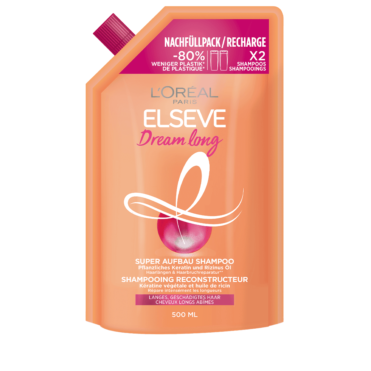 L'Oréal Paris - Elseve Dream Long Super Build Up Shampoo Refill Pack ...