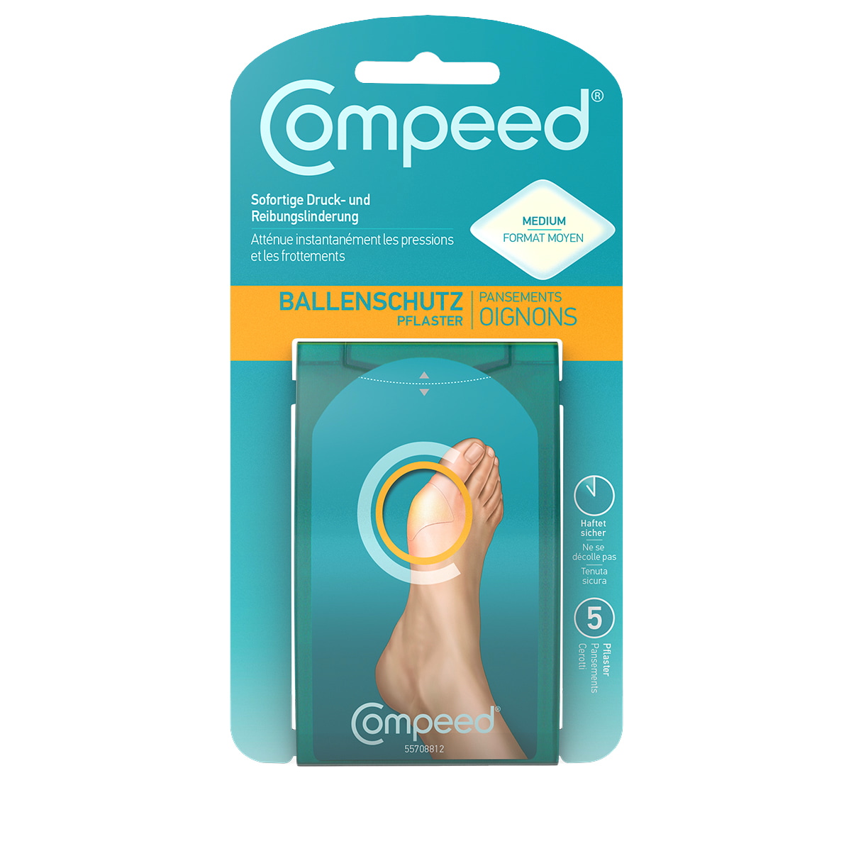 Compeed Bunion Plaster M - 5 Pcs • Effective Relief for Foot Pain