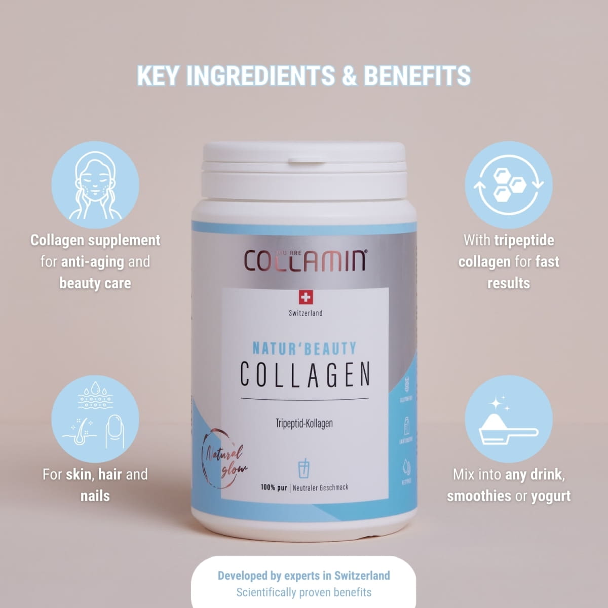 Collamin • Natur'Beauty Tripeptid-Collagen 360g