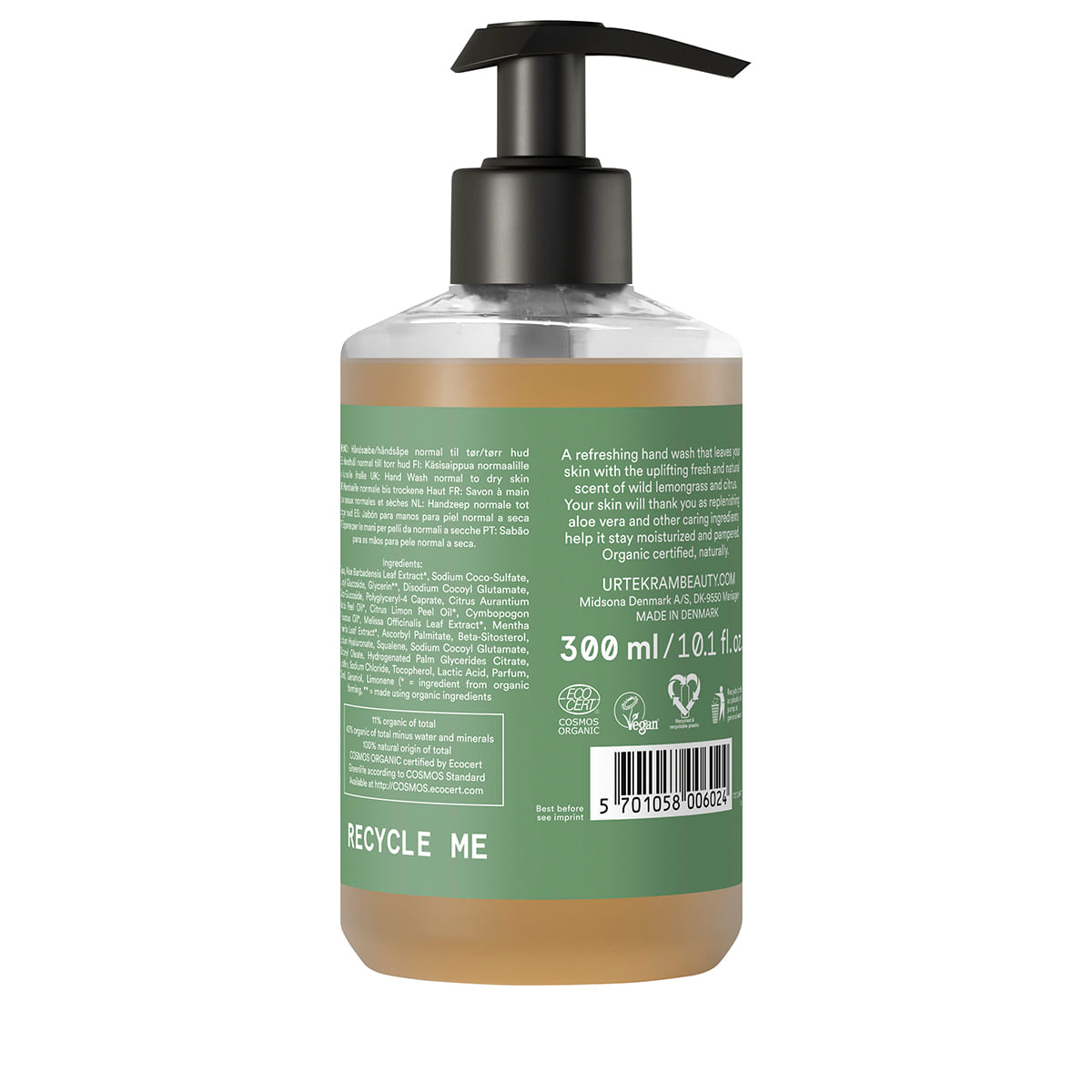 Urtekram Wild Lemongrass Hand Wash 300 ml