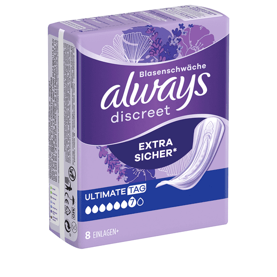 Always • Discreet Incontinence Pads Ultimate Day 8 Pcs. • haar-shop.ch