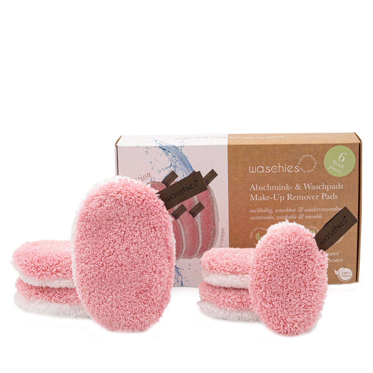 Waschies - Make-up remover pad Rosé - Edition & Mini Set of 6 • haar ...