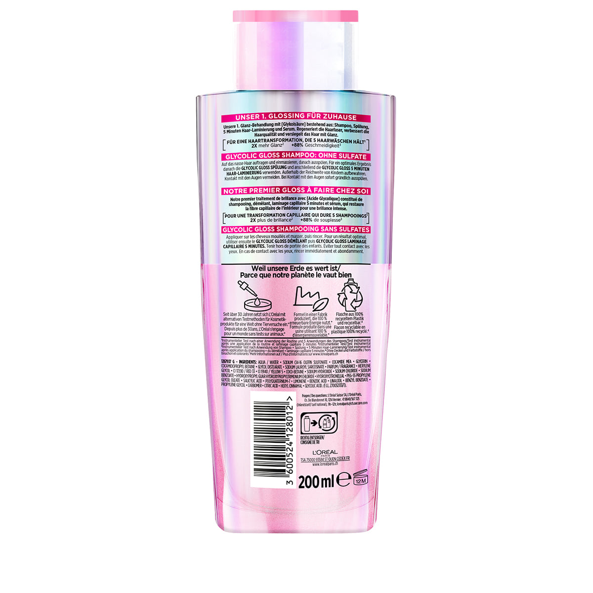 L'Oréal Paris • Elseve Glycolic Gloss Shampoo 200 ml • haar-shop.ch