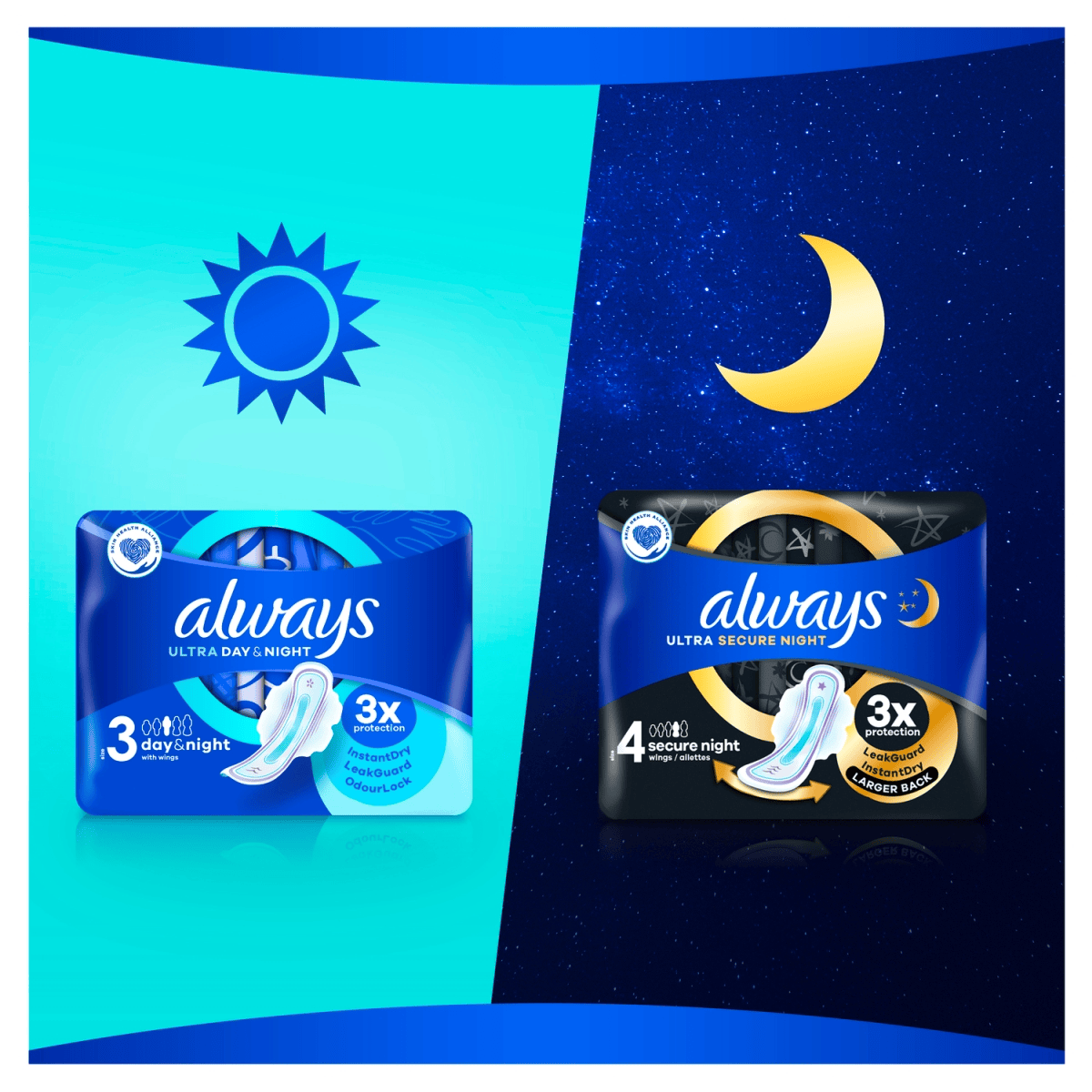 Always • Ultra Binde Night mit Flügeln 9 Stück • haar-shop.ch