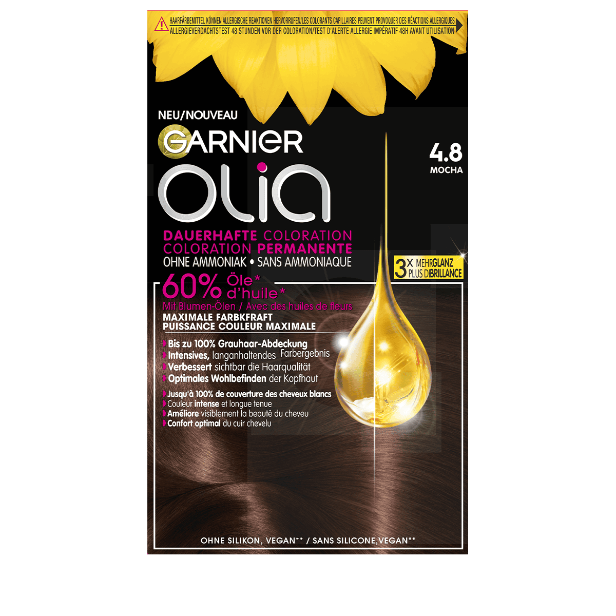Garnier - Permanent Hair Colour 4.8 Mocha • haar-shop.ch