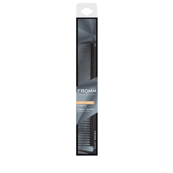 Fromm Limitless Carbon Basin Comb 7.5" • Professional Hair Tool