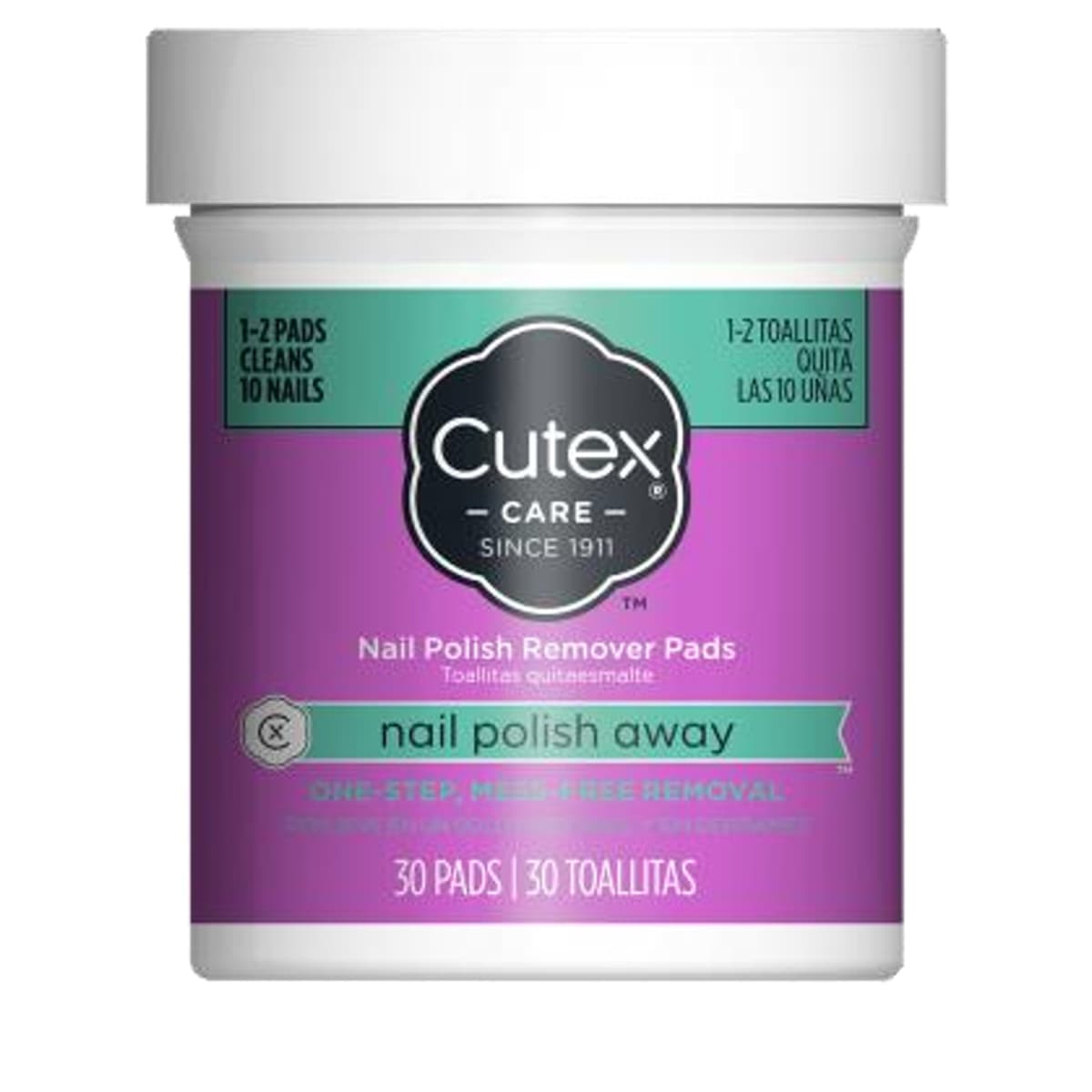 Cutex Nail Polish Remover 30 Pads • Effective & Gentle Formula