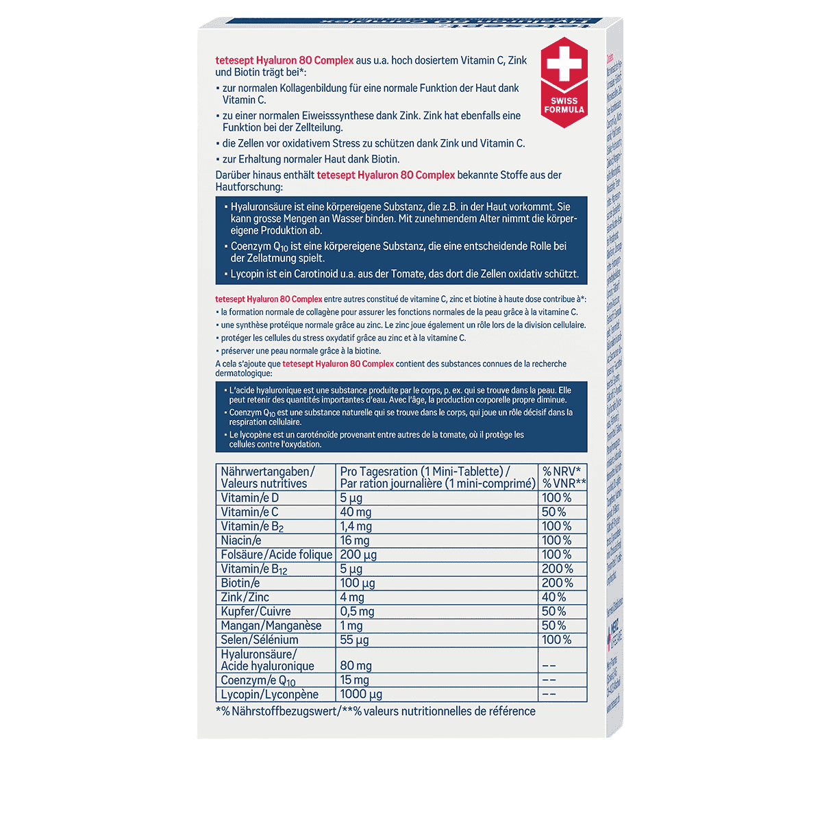 Tetesept • Hyaluron 80 Complex Tablets - 30 Count