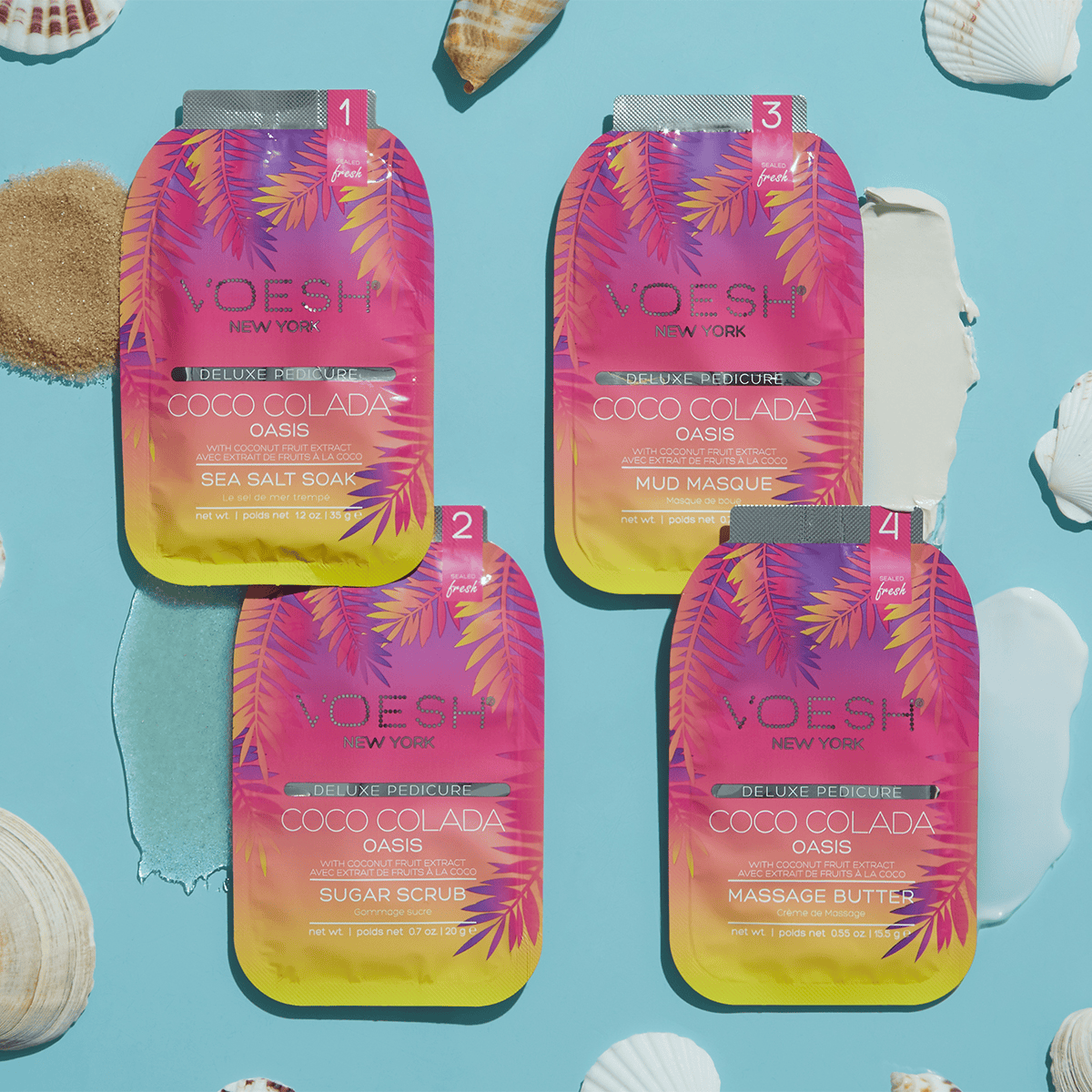 Voesh - Pedi in a Box (4 Step) Coco Colada Oasis