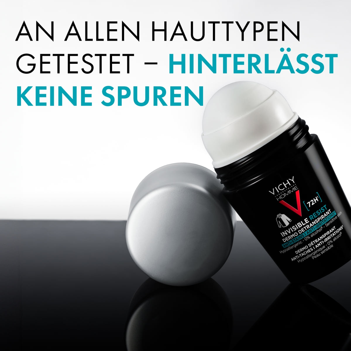 Vichy Homme Deo 72h Anti-Stain Roll-On 50 ml