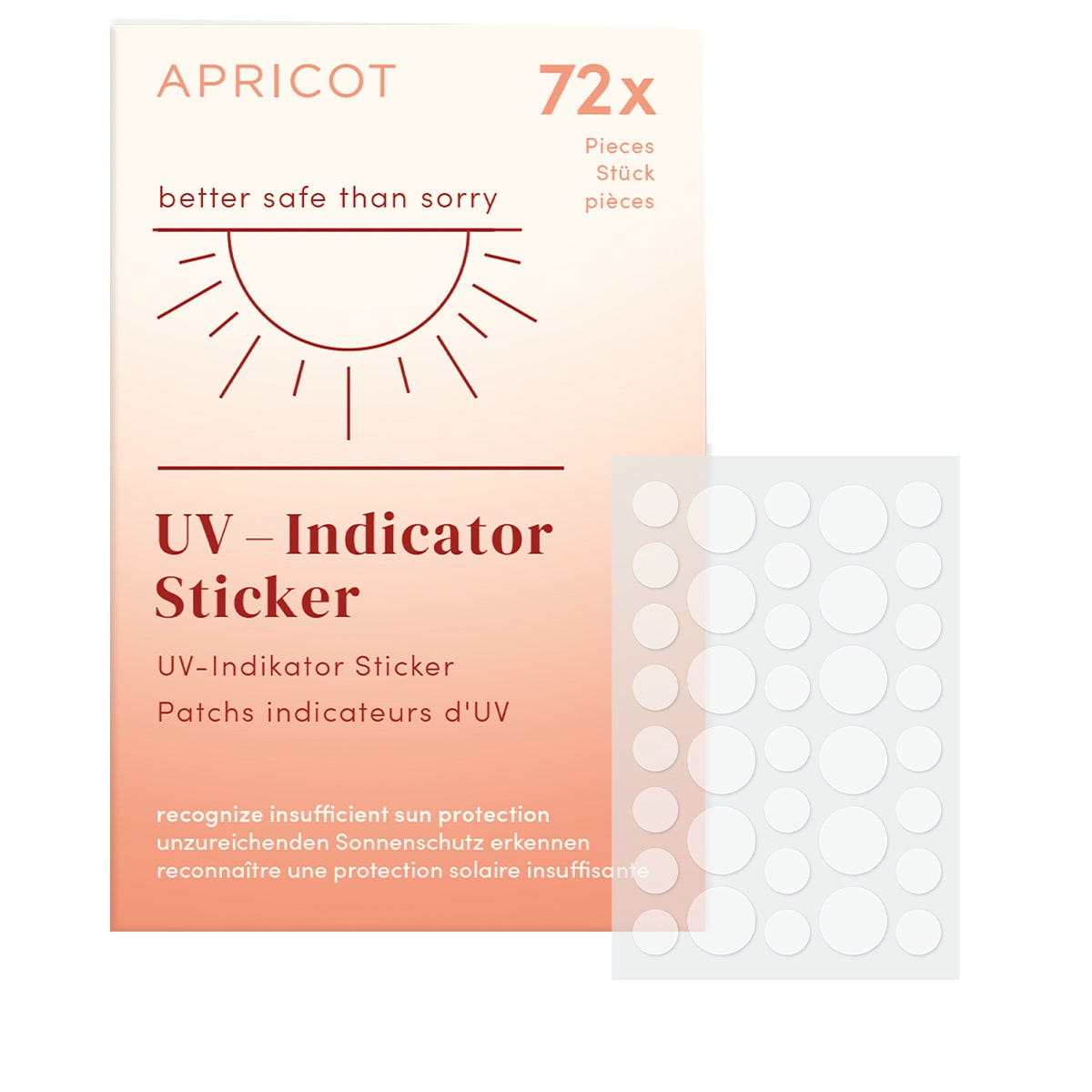 Apricot Beauty • UV Indicator Sticker