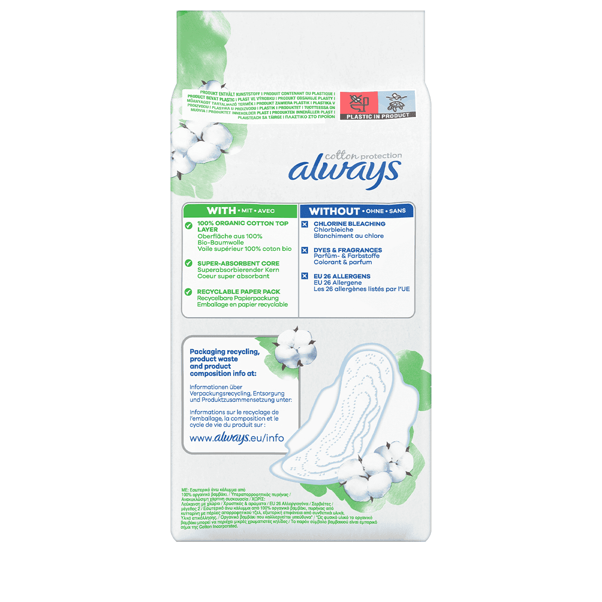 Ultra Binden Cotton Protection Long 18 Stk. • haar-shop.ch