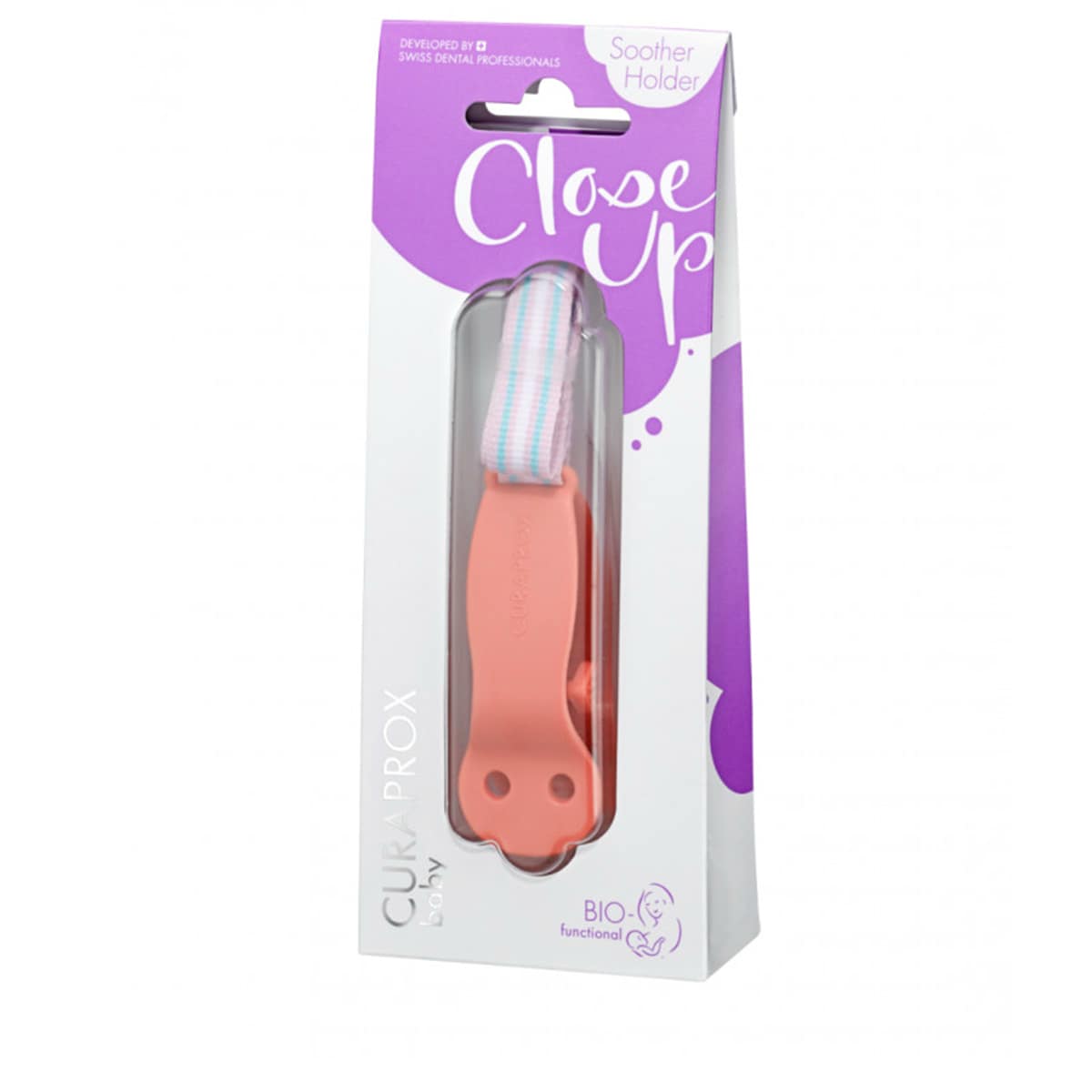 Baby Pacifier Holder • Curaprox • Secure Holding Mechanism • haar-shop.ch