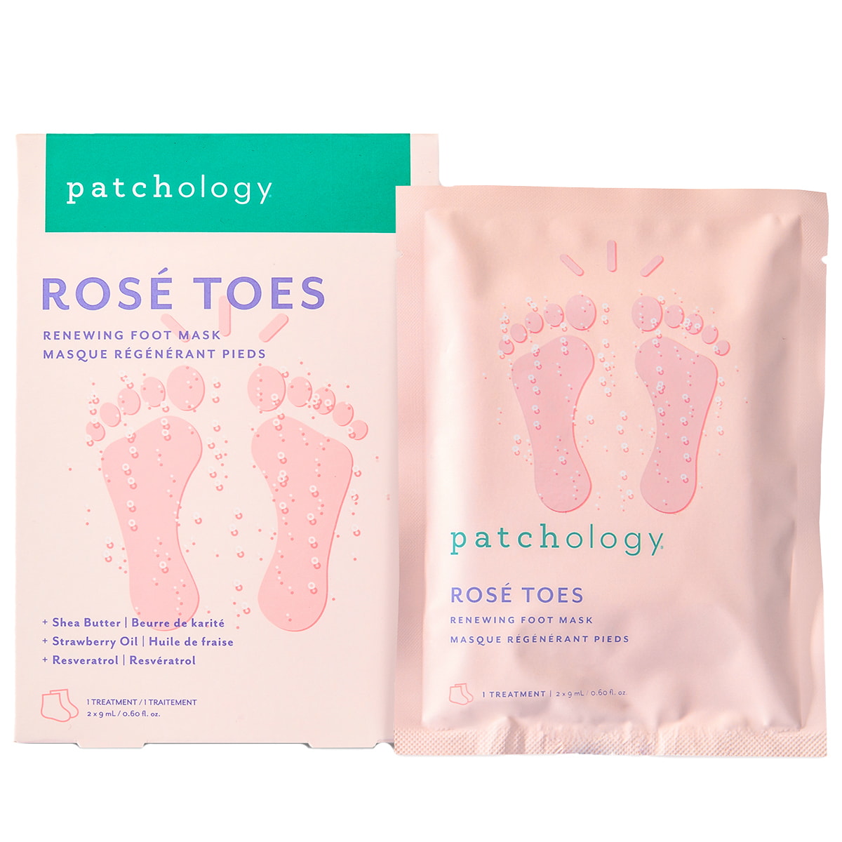 Patchology • Rosé Toes -Renewing & Protecting Foot Mask • haar-shop.ch