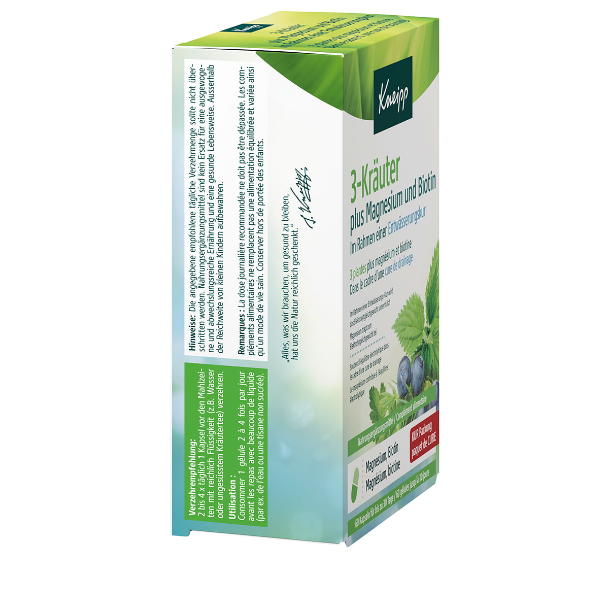 Kneipp • 3-Kräuter Entwässerung - 60 Kapseln