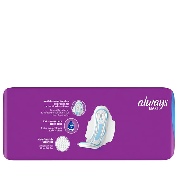 Maxi Sanitary Towels Long 14 Pcs • Always for Comfort & Protection