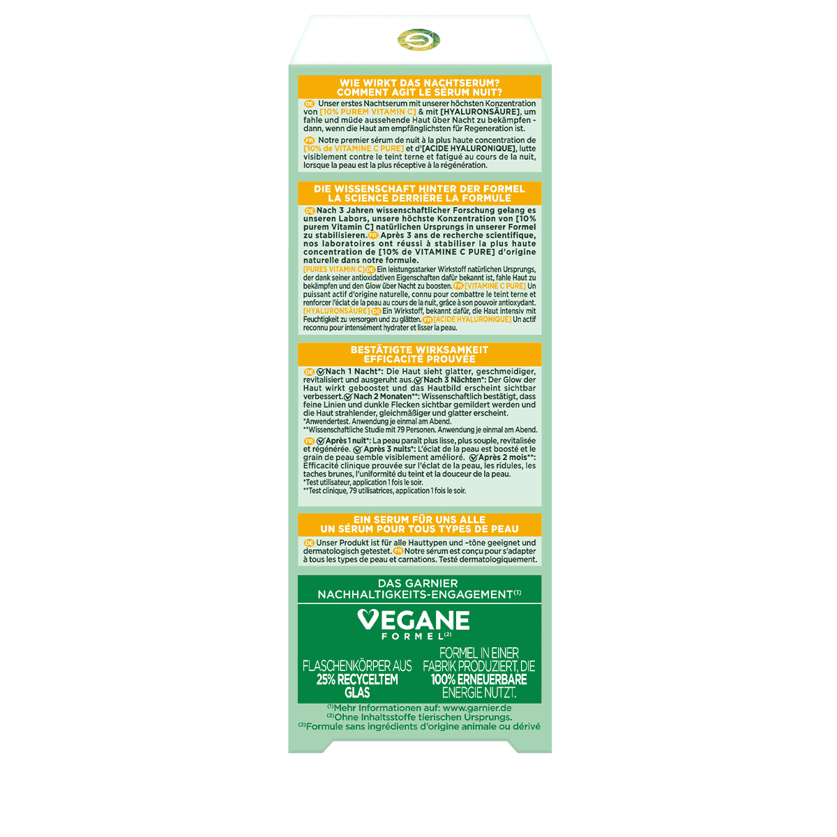 Garnier Vitamin C Glow Booster Nachtserum • haar-shop.ch