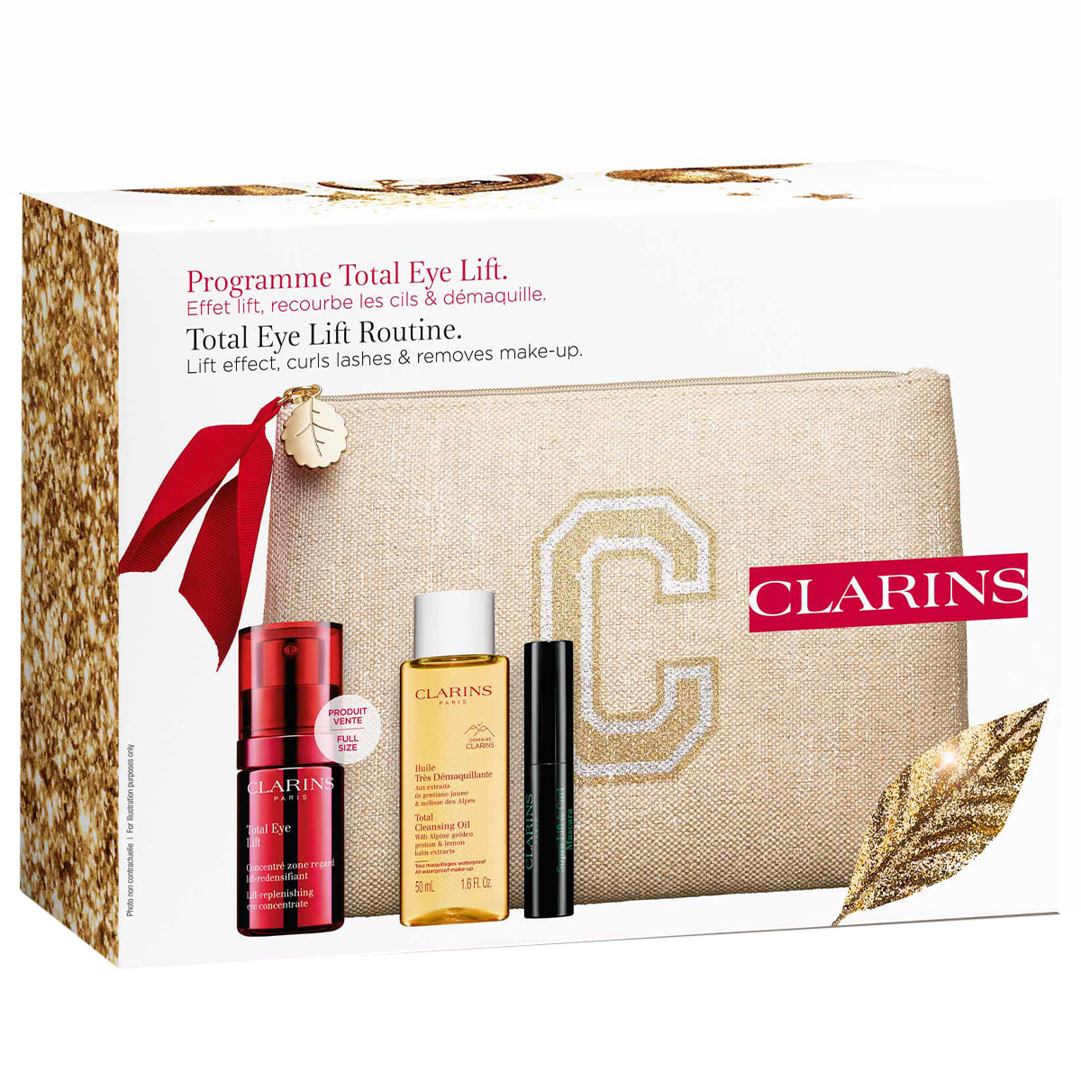 Clarins • Coffret Total Eye Lift, Huile Démaquillante et Mascara Supra ...