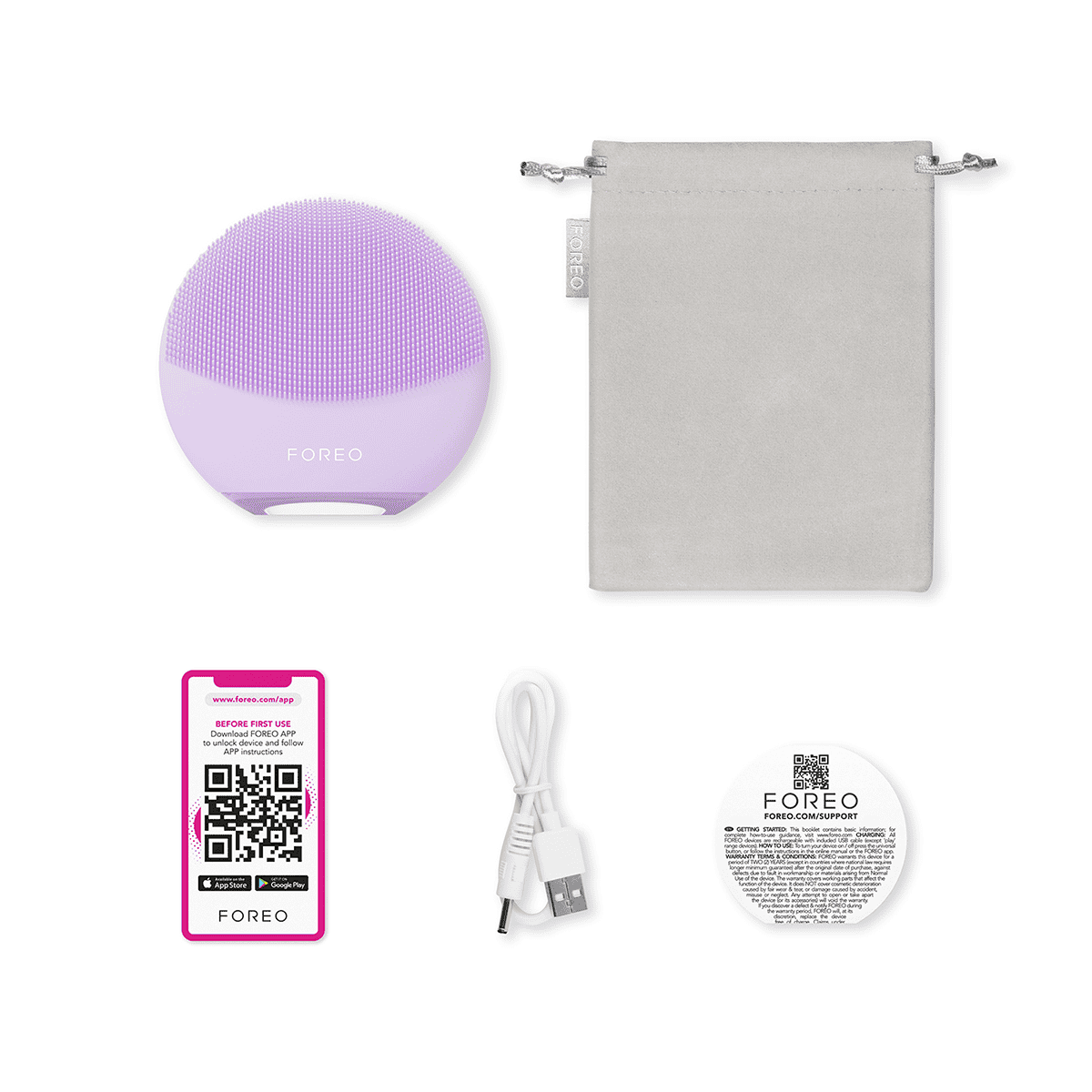 Foreo LUNA 4 mini Lavender • Gentle Cleansing Device for Radiant Skin