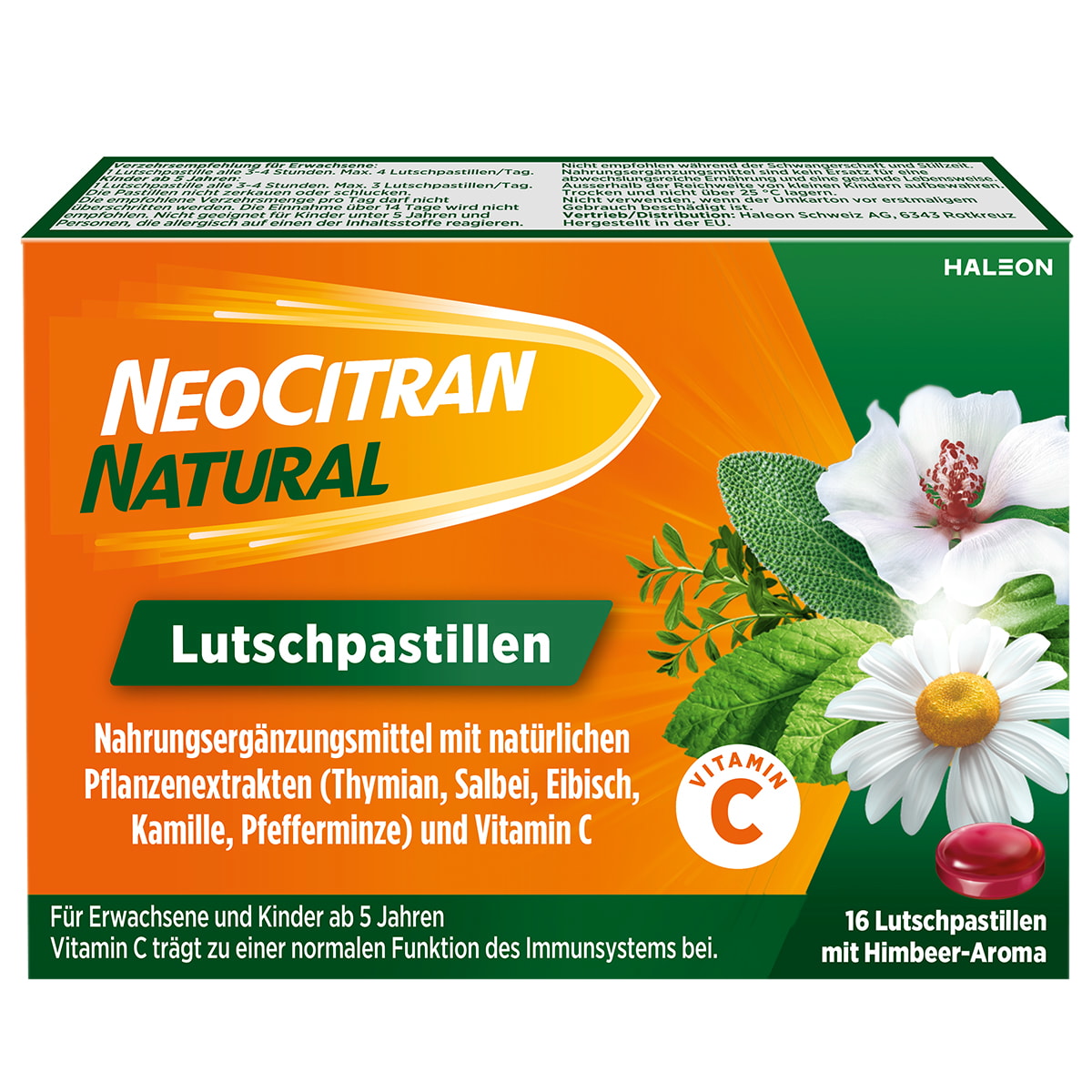 Neocitran Natural Lozenges 16 pcs • Fast Relief for Cough & Cold