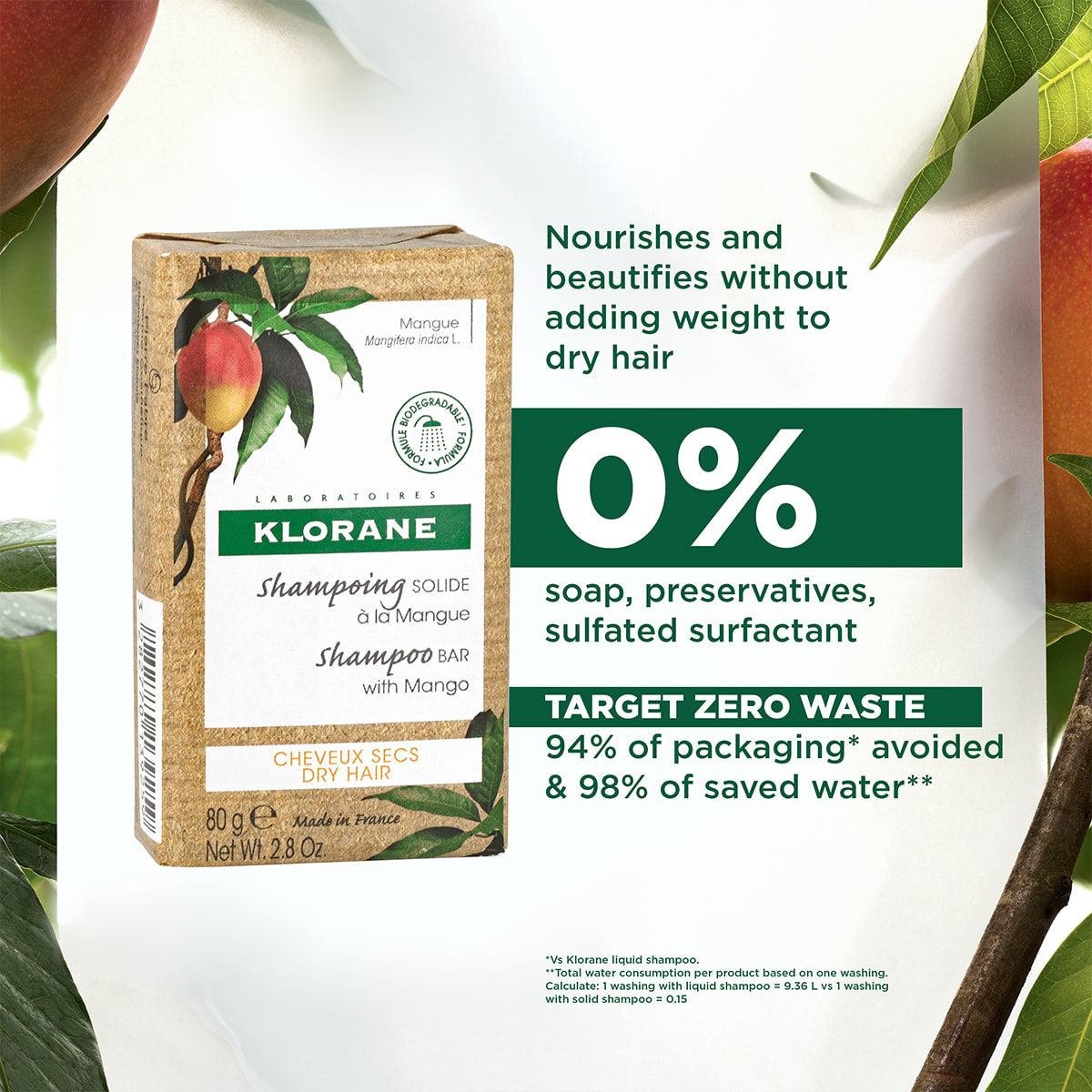 Klorane Mango Festes Shampoo • Pflege für gesundes Haar