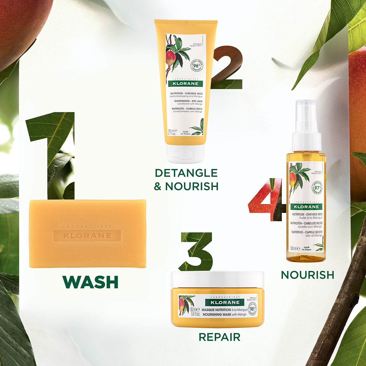 Klorane Mango Festes Shampoo • Pflege für gesundes Haar