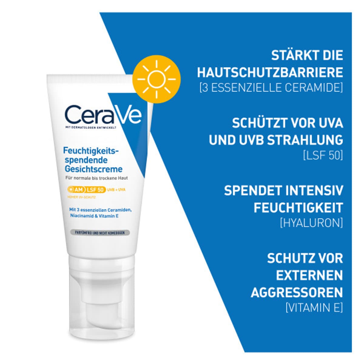 CeraVe • Feuchtigkeitscreme Gesicht LSF50 • haar-shop.ch