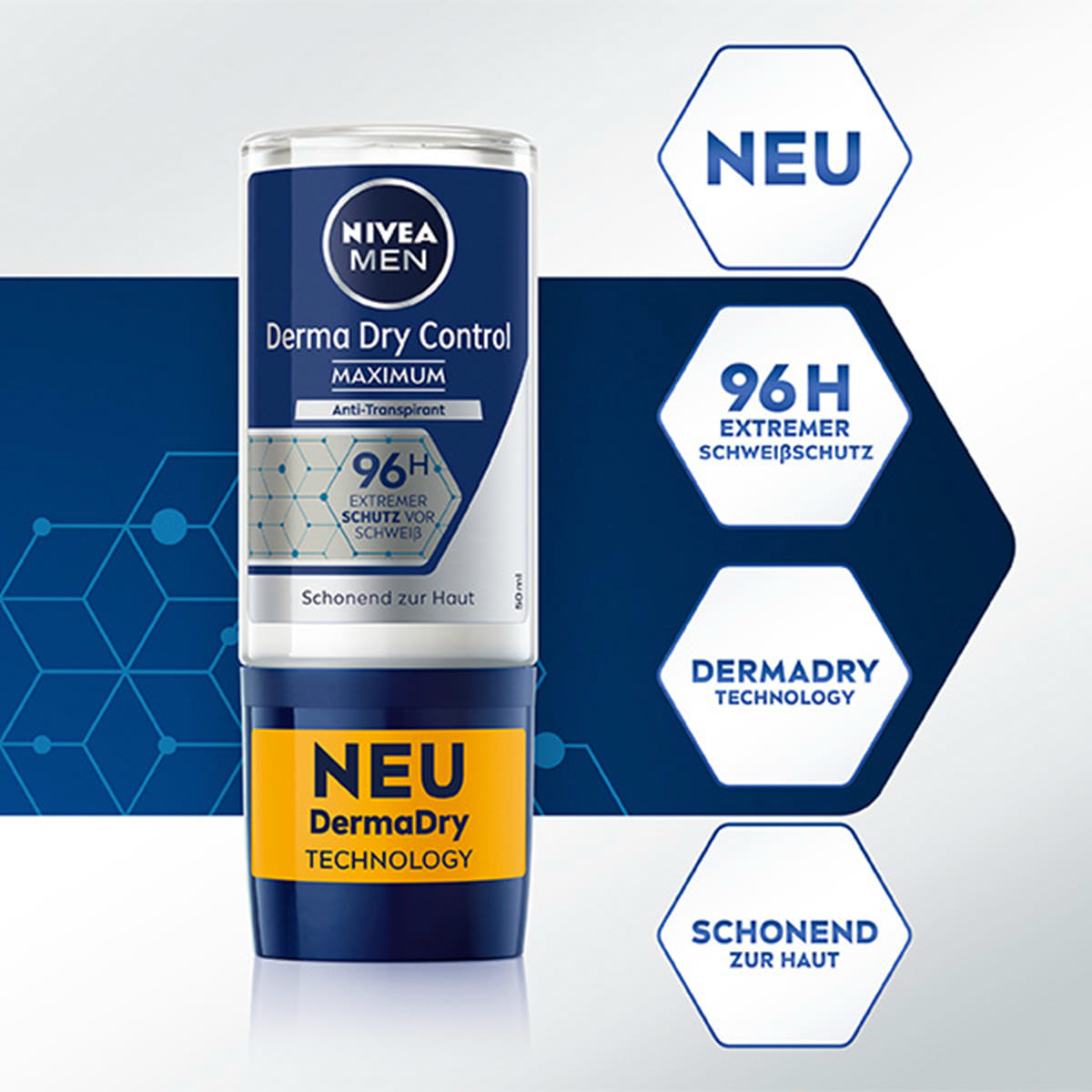 NIVEA • Deo Derma Dry Control Maximum Für ihn 50 ml • haar-shop.ch