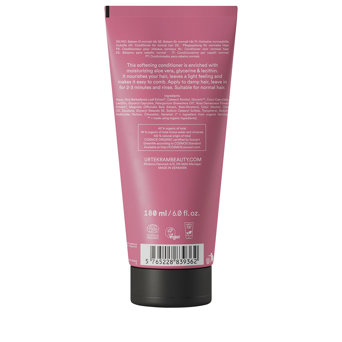 Urtekram • Rose Moisturizing Conditioner - Normal Hair 180 ml