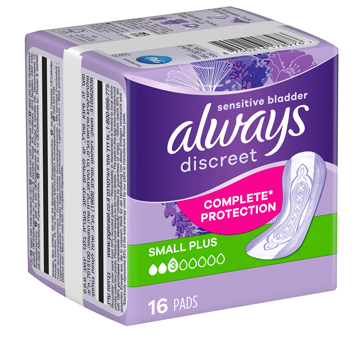 Always • Discreet Incontinence Pads Small Plus 16 Pcs. • haar-shop.ch