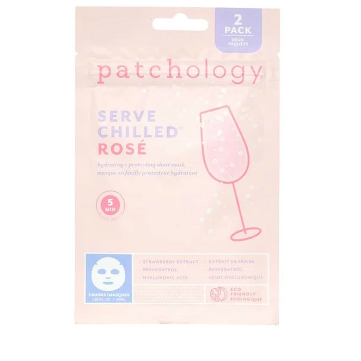 Patchology • Serve Chilled Rosé Sheet Mask - 2 Pack • haar-shop.ch