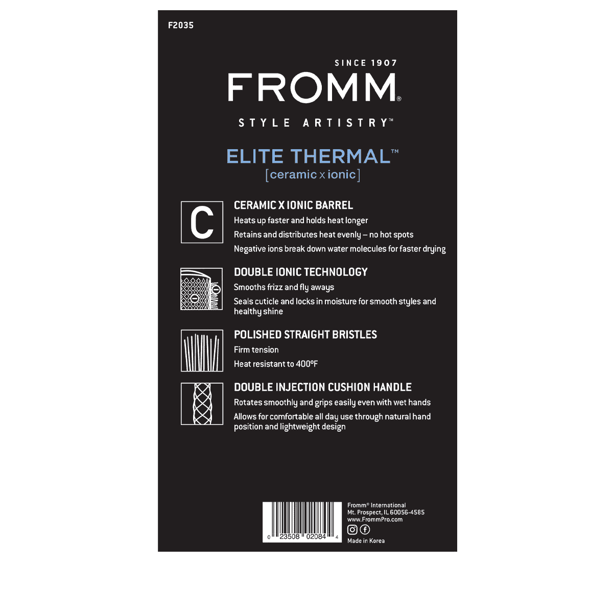 Fromm • Elite Thermal 2" Keramik-Rundbürste • haar-shop.ch