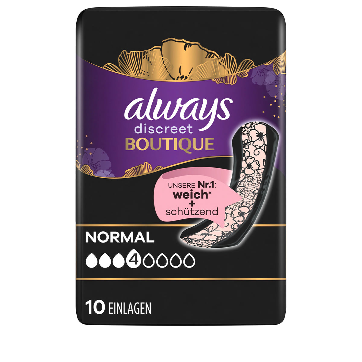 Always • Discreet Boutique Incontinence Pads Normal