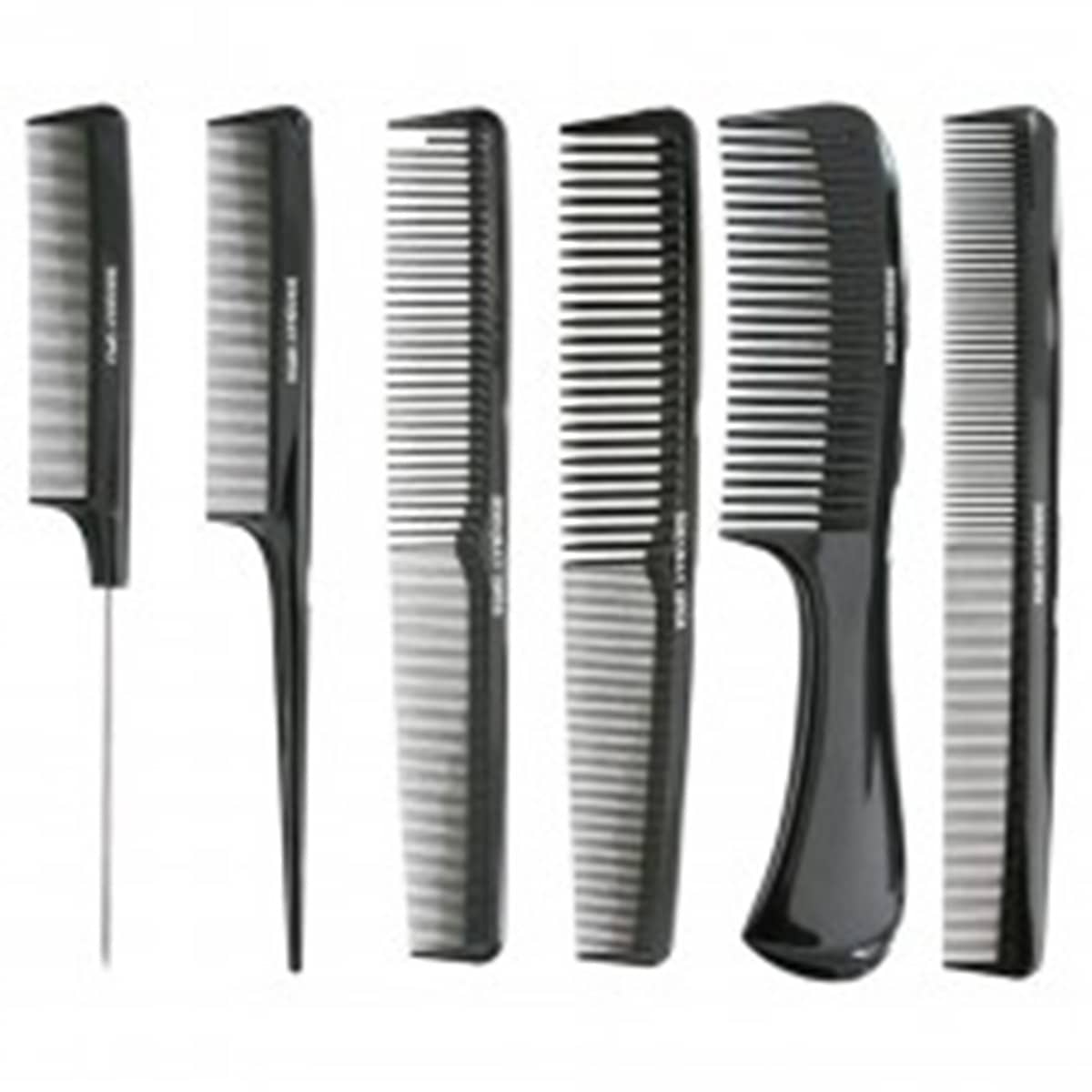 Denman Carbon Comb Set 6 pcs • Premium Quality Styling Tools