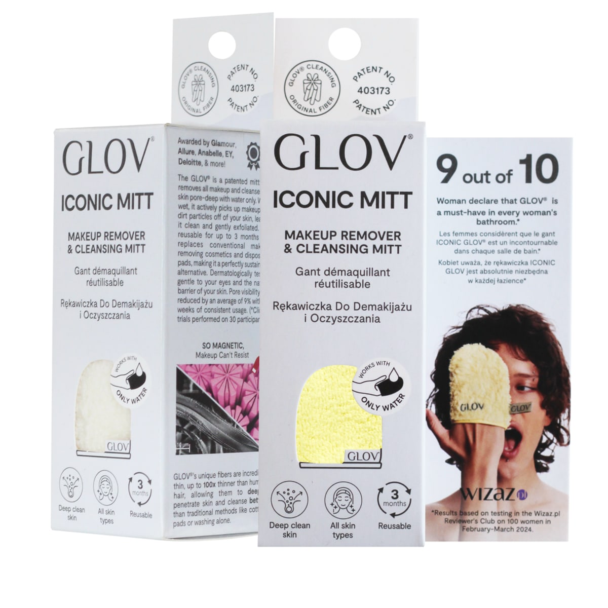 Glov • 2x Iconic Mitt - Off Ivory & Banana • haar-shop.ch