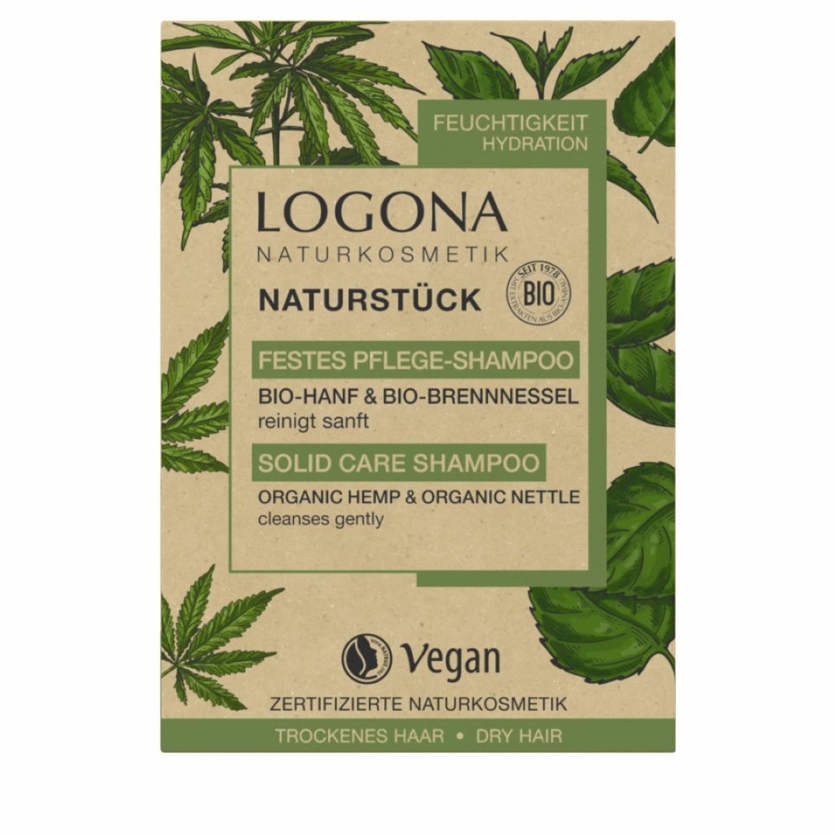 Logona • Solid Care Shampoo with Organic Hemp & Nettles