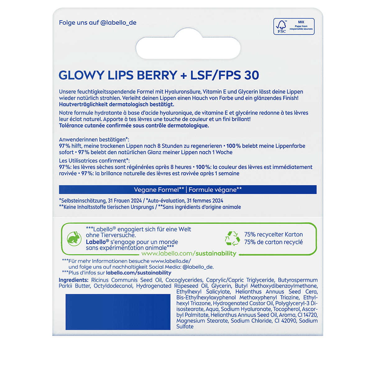 NIVEA • Glowy Lips Berry Tinted SPF30 • haar-shop.ch
