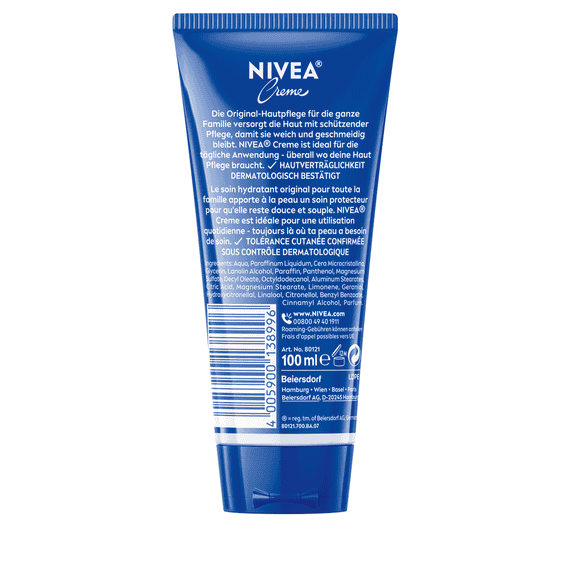 NIVEA • Creme Tube • Feuchtigkeitspflege für jeden Hauttyp