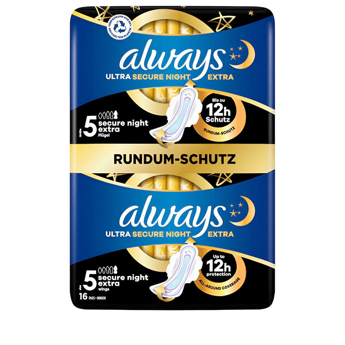 Ultra Secure Night Extra Towels with Wings - 16 Pcs. • haar-shop.ch